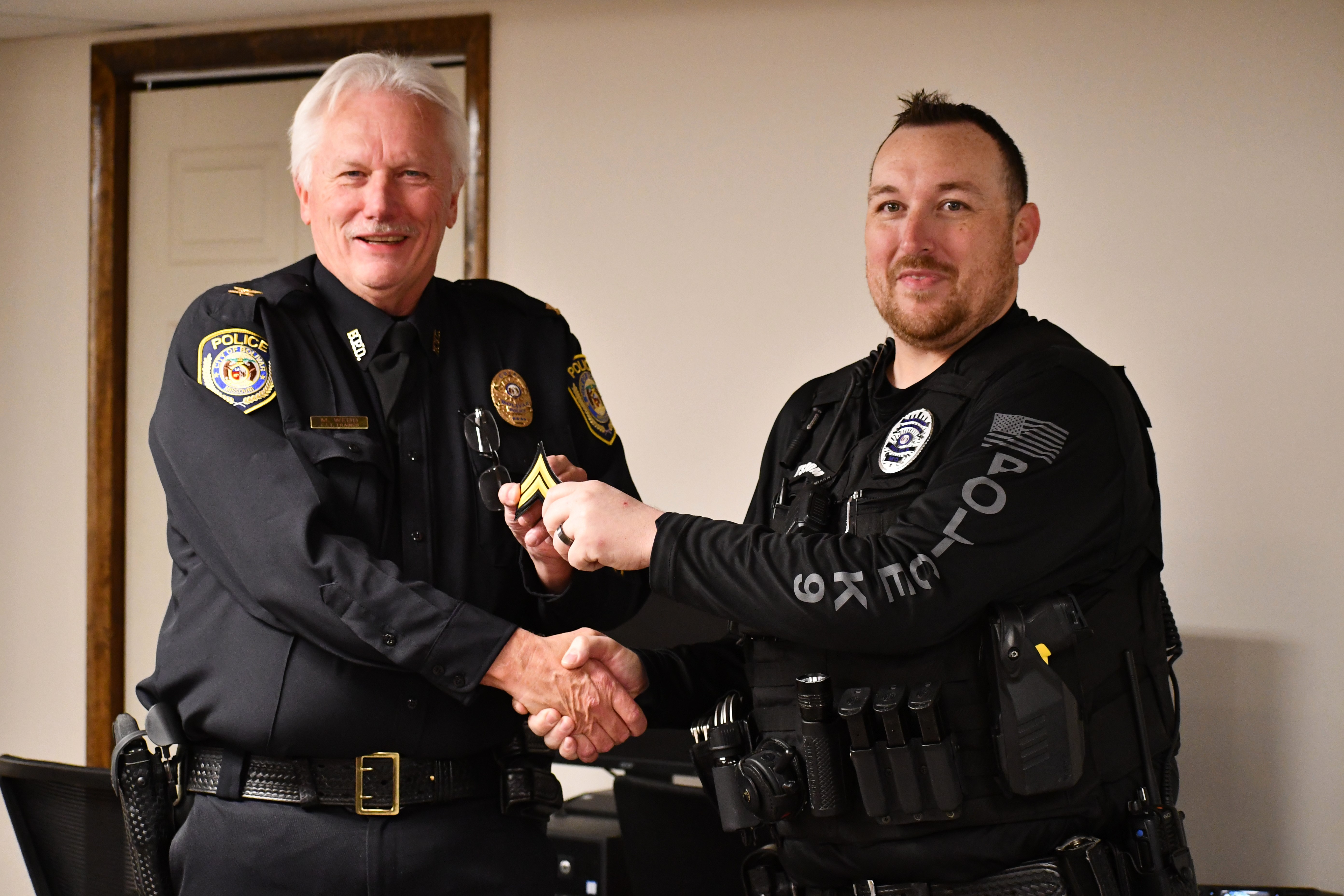 Bolivar PD promotes Officer Nystrom to Corporal | Bolivar MO